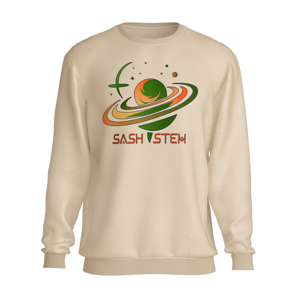 SASH STEM CREWNECK SWEATSHIRT - CREME - Prodigy Athletic Gear