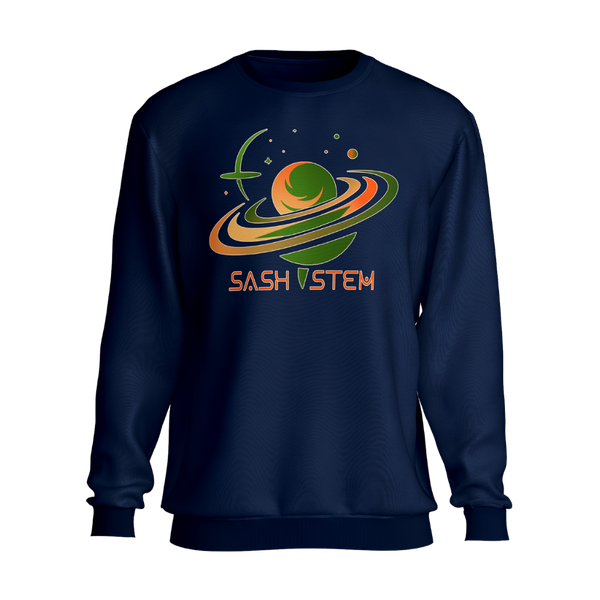 SASH STEM CREWNECK SWEATSHIRT - NAVY - Prodigy Athletic Gear